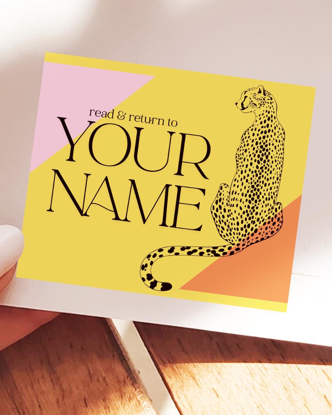 Book Label Bookplate Sticker Leopard Print Design Bookplate Library ...