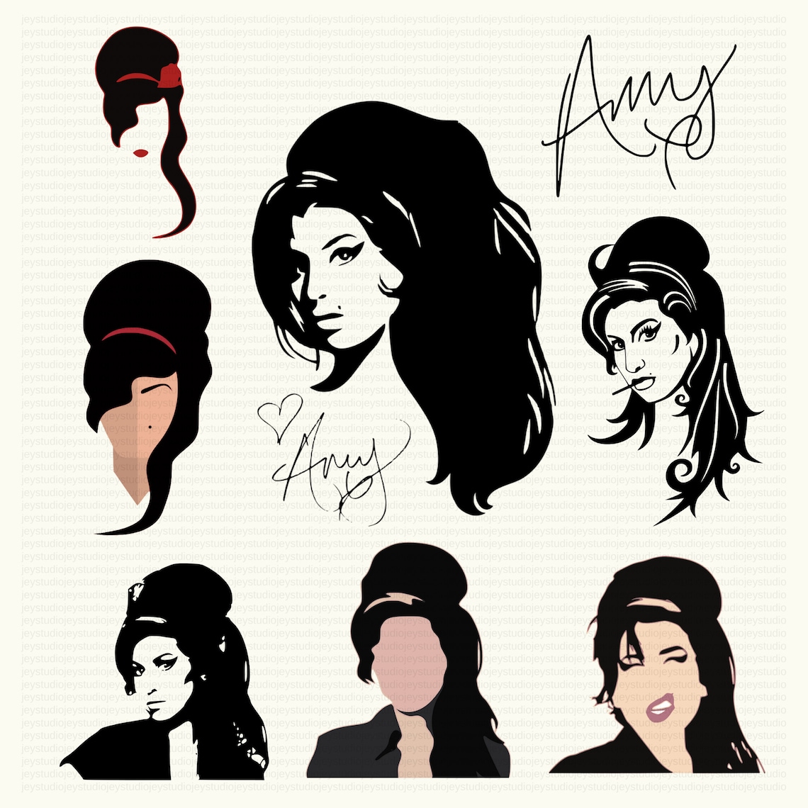 Amy Winehouse SVG Tshirt Design Svg Files for Cricut - Etsy