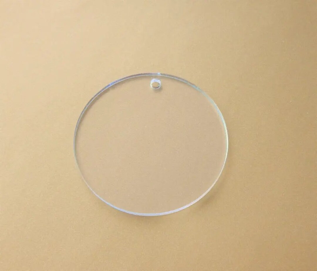 100 Round Clear Acrylic Discs Shapes With Holes, Clear Acrylic Keychain ...