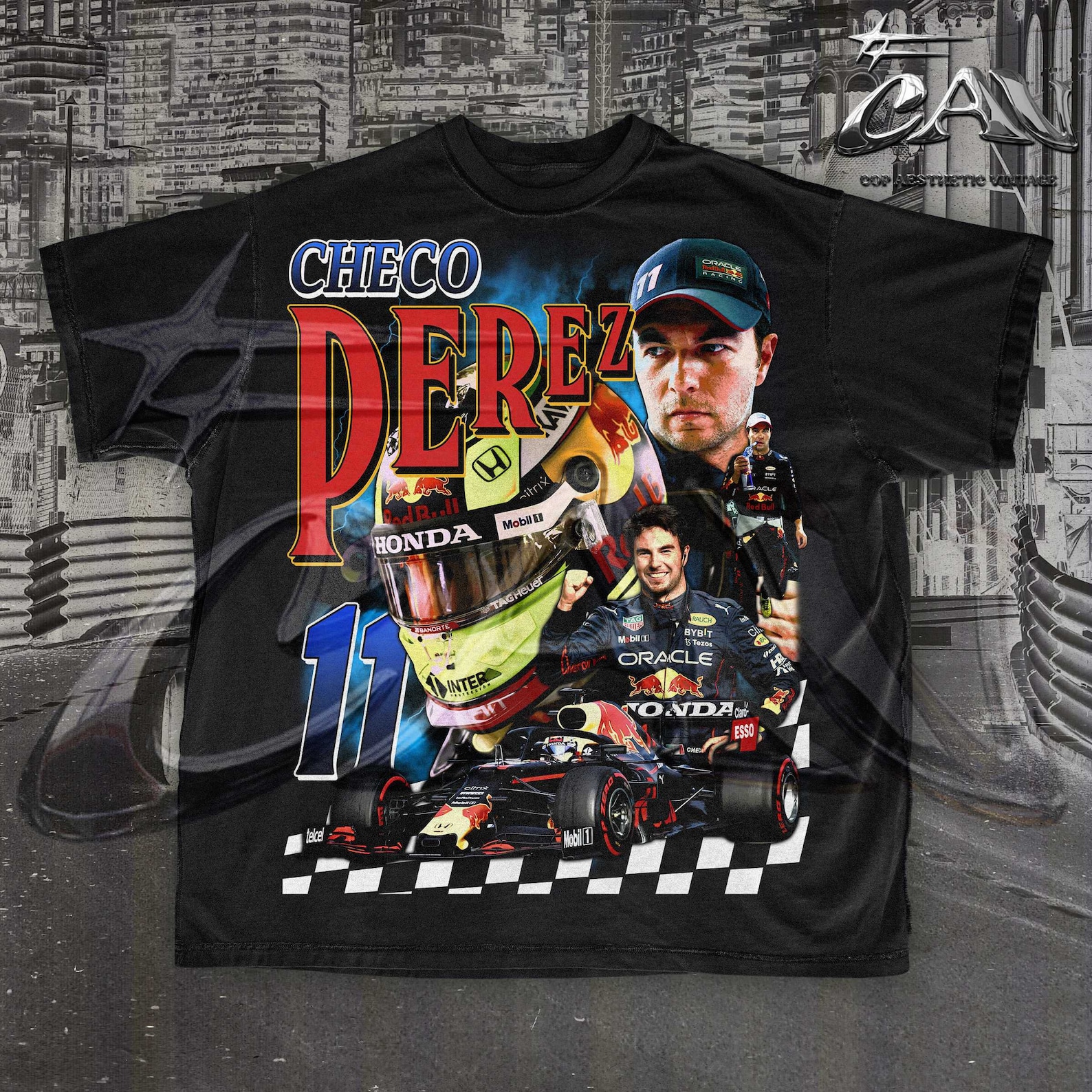 Sergio Checo Perez Vintage Bootleg Style T-shirt | Mexican F1 Grand ...