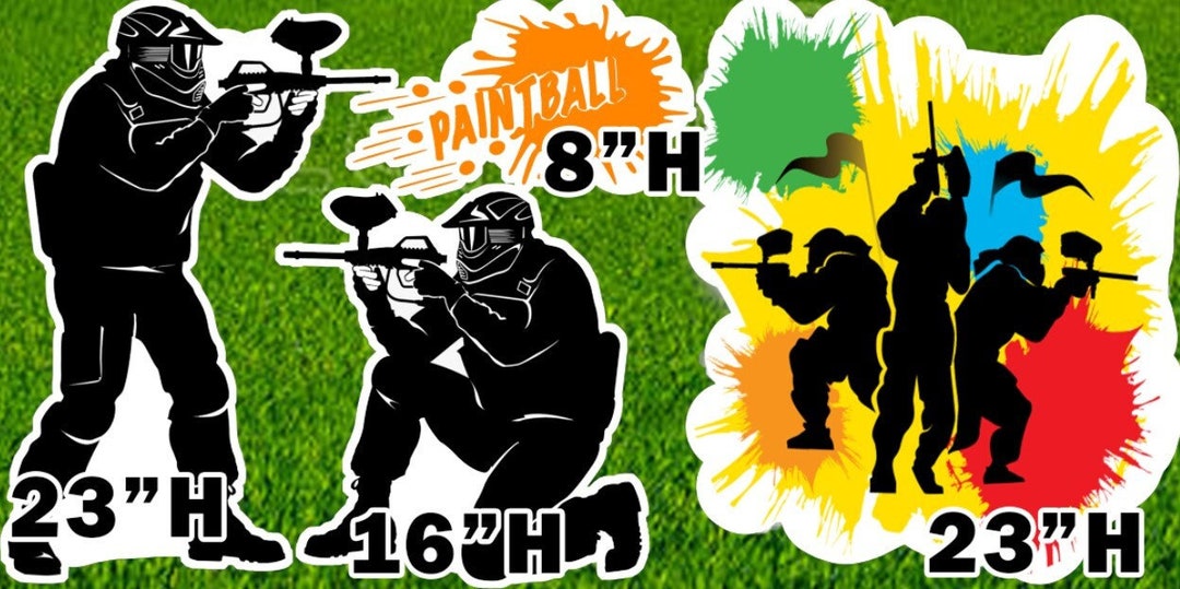 Qs Paintball Sport Party Props Decorations Backdrops Cutouts Signs ...