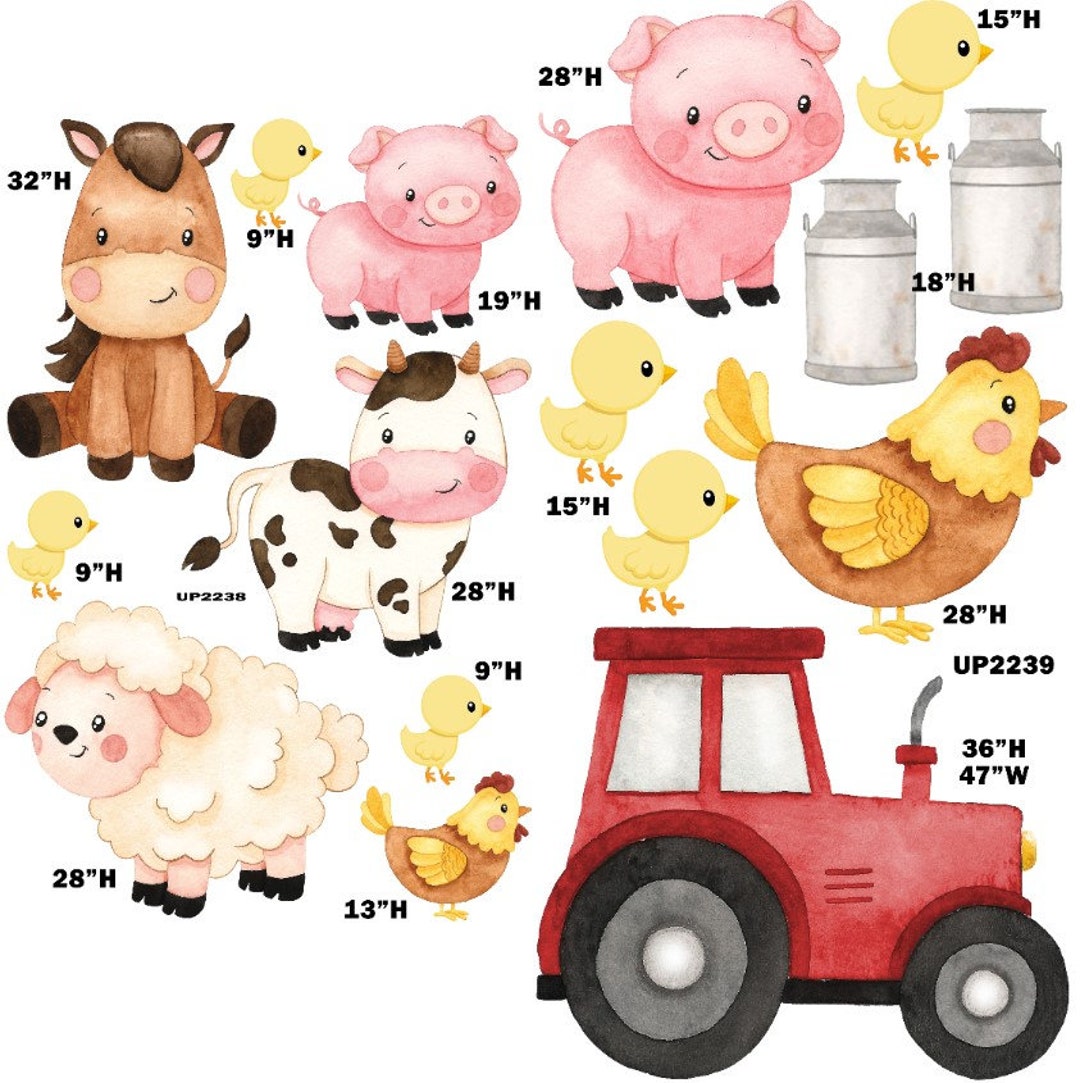 Farm Animals Props Decorations Backdrops Cutouts Signs Table - Etsy