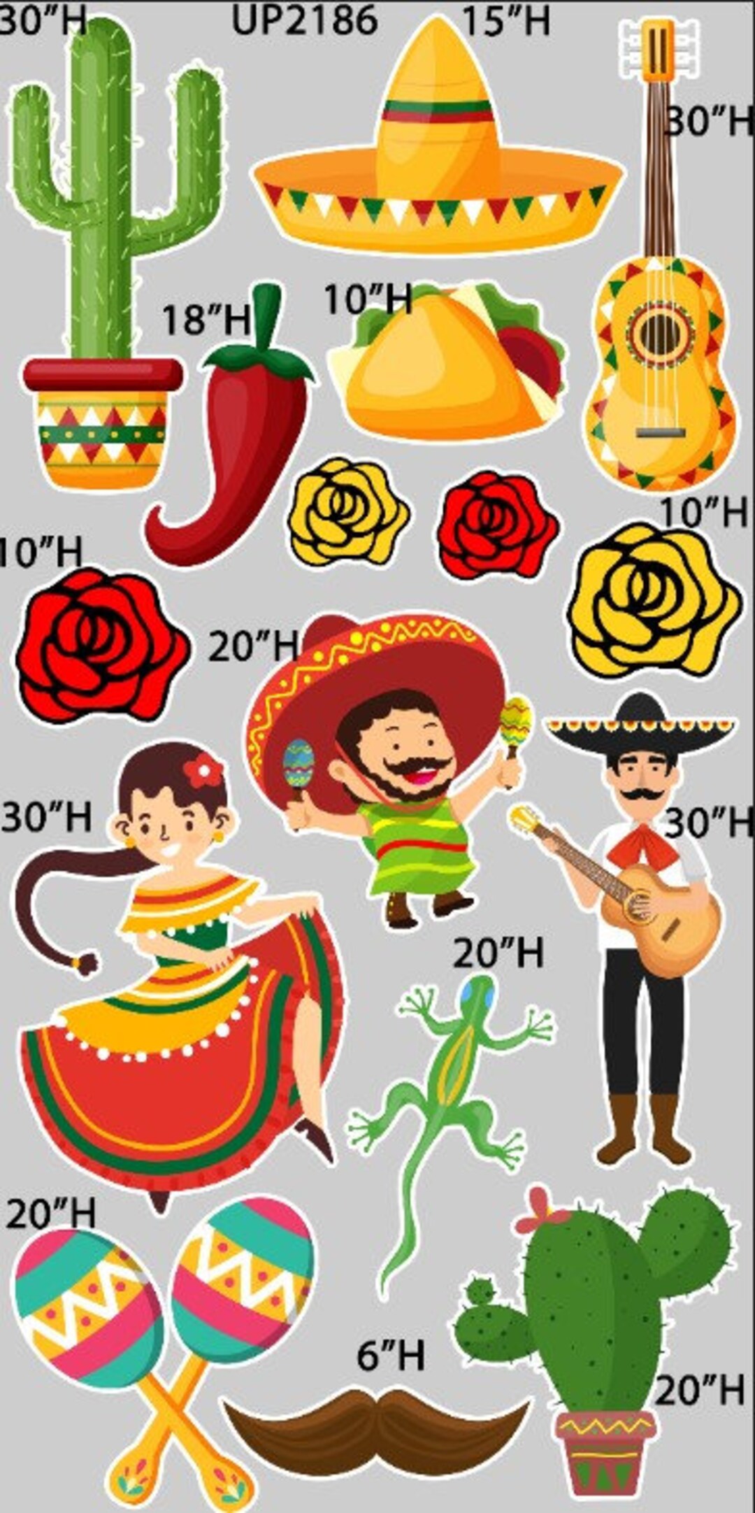 Mexicanpinata Mexico Charro Coroplast Cutout Party Props Decor Signs ...