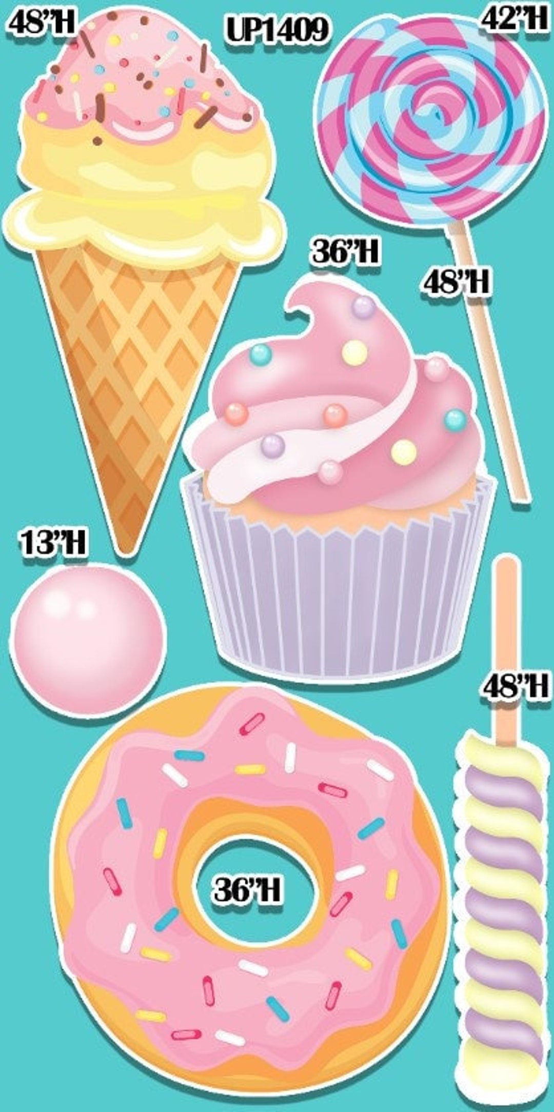 Sweets Props Decorations Backdrops Cutouts Signs Table Centerpieces ...