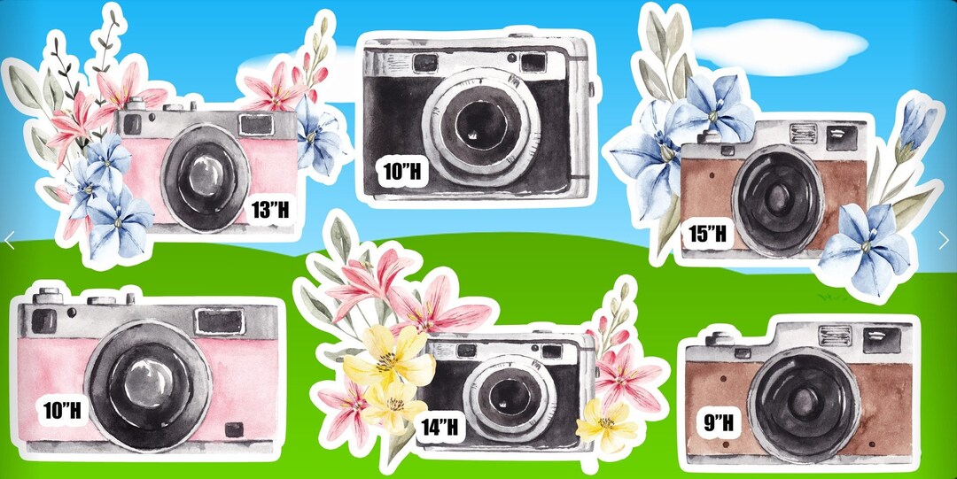 Vintage Cameras Party Props Decorations Backdrops Cutouts Signs Decor ...