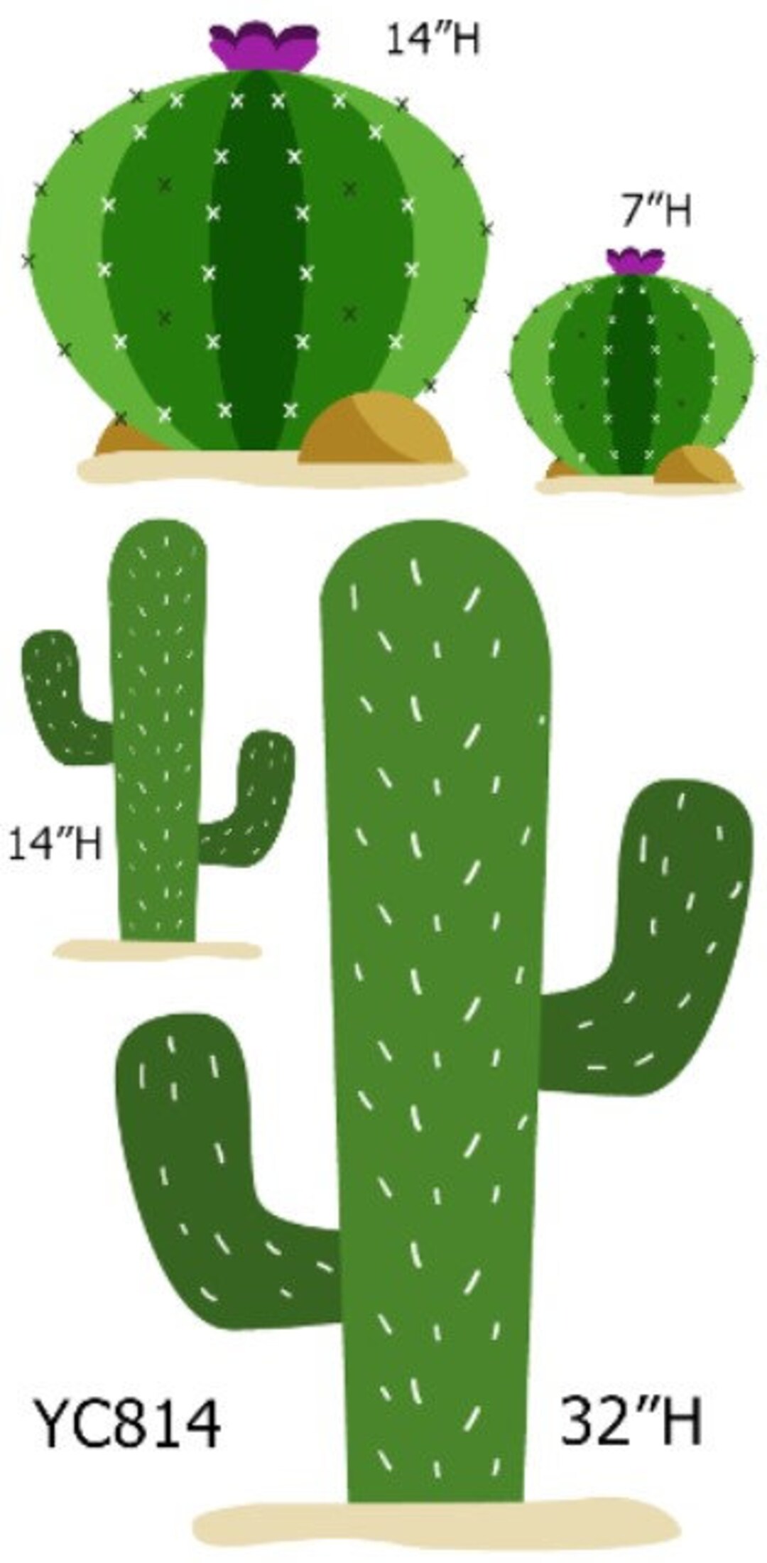 Qs Cactus Props Decorations4mm COROPLAST Cutouts Signs Table ...