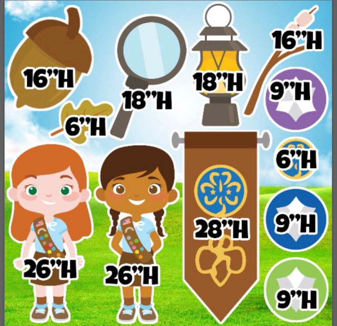 Girl Scout Props Decorations Backdrops Cutouts Signs Decor Table ...