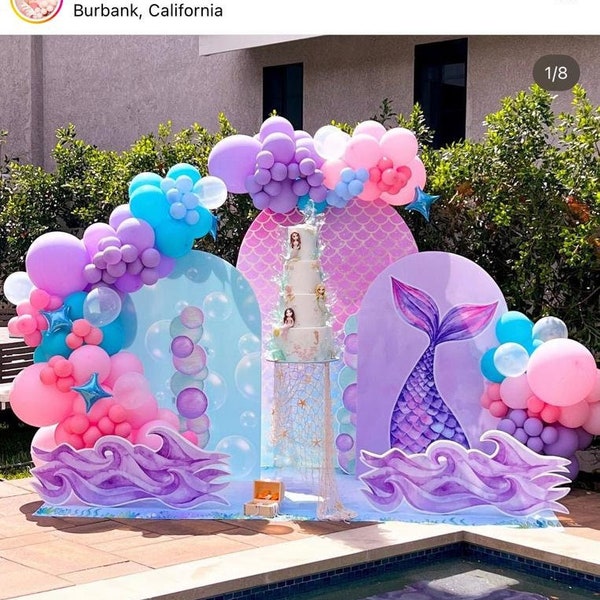 Mermaid Party Backdrop - Etsy