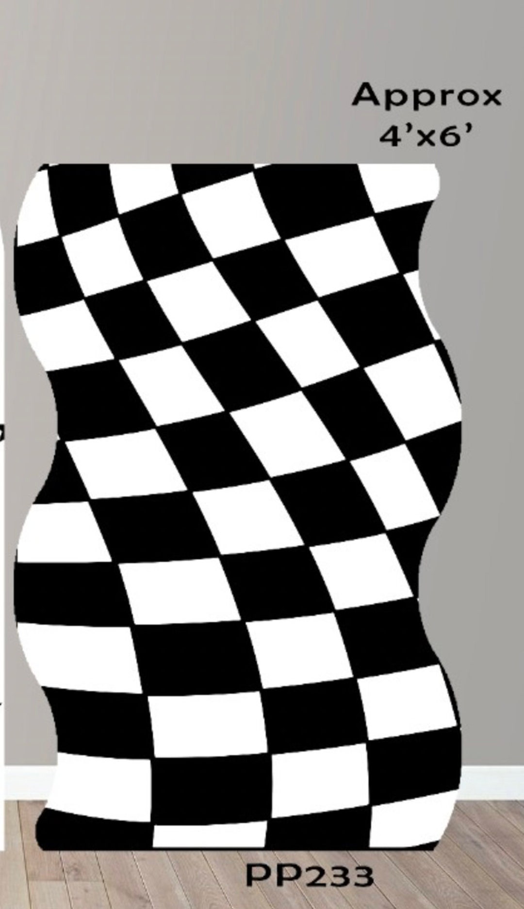 PP233 WAVY 6FT 3QS 4x6 Party Props Decorations Backdrops Coroplast ...