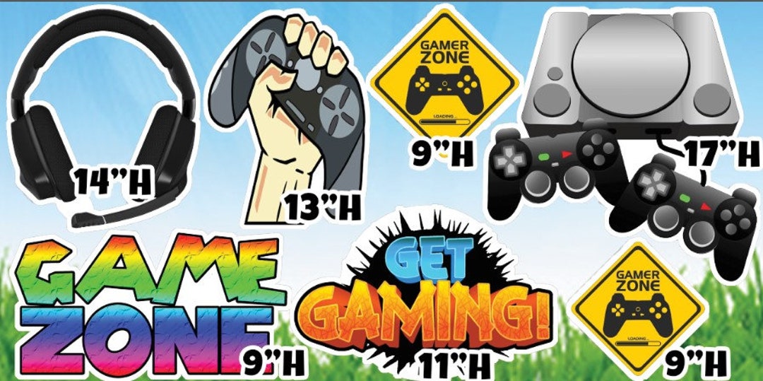 Qs GAMER Video Console Props Decorations Backdrops Cutouts Signs Decor ...