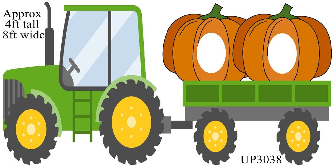 FARM TRACTOR Photo Prop Pumpkins Harvest Coroplast Cutouts Props ...