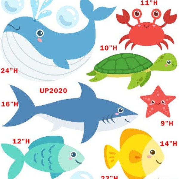 Sea Animal Cutouts - Etsy