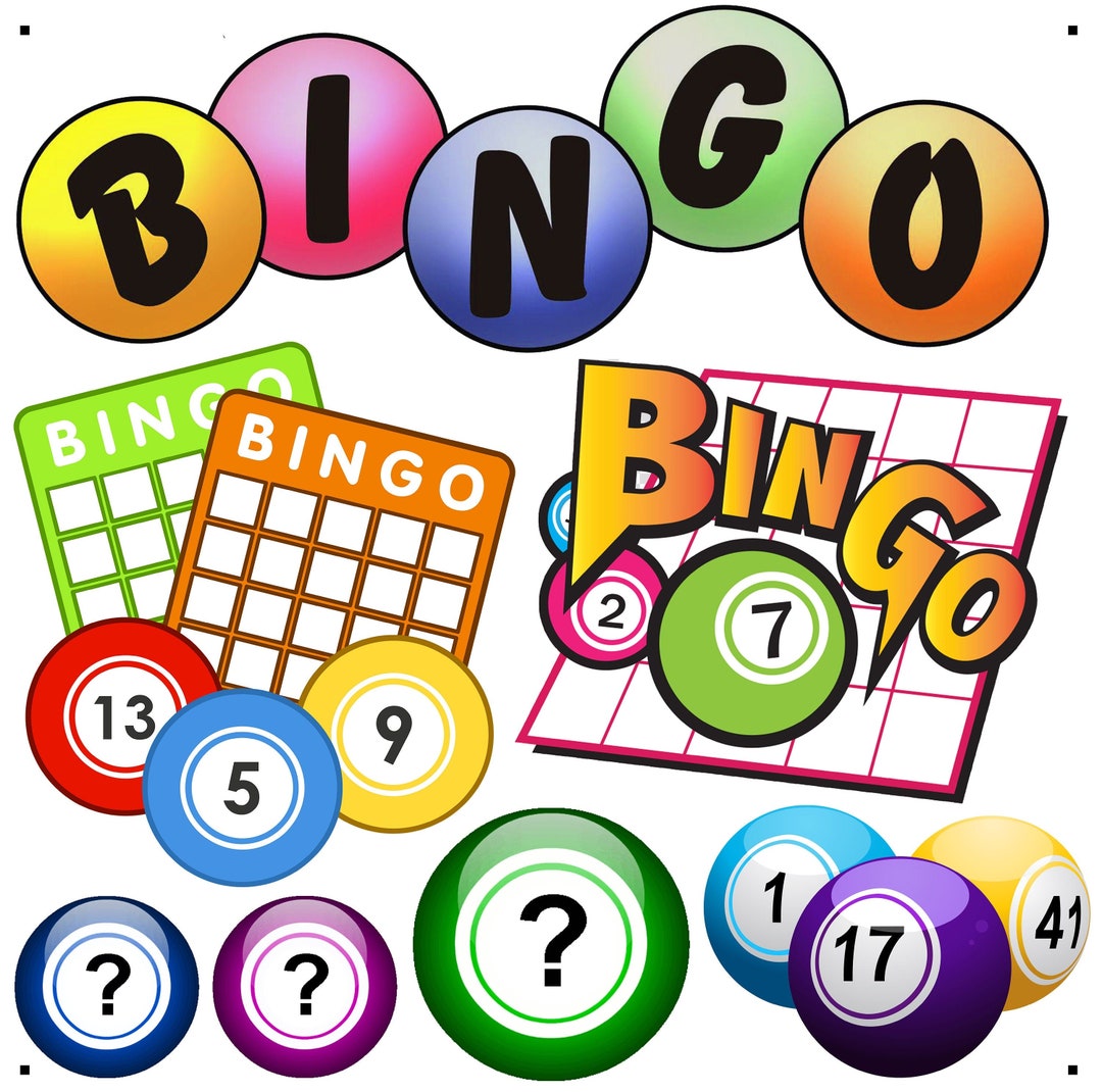 BINGO Colorful Set Party Props Decorations Backdrops Cutouts Signs ...