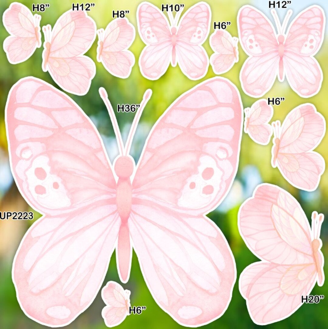 Light Pink Butterflies Coroplast Party Props Decorationsbackdrops ...