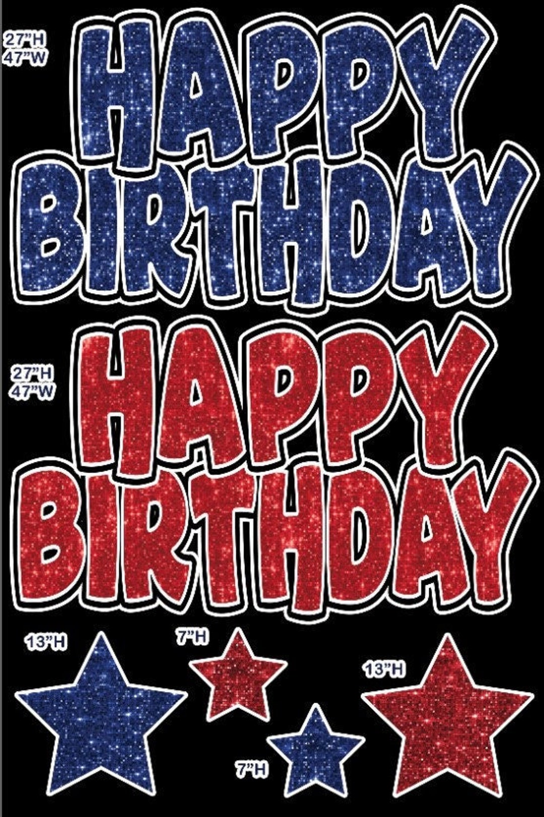 Happy Birthday Signs Party Props Decorations Backdrops Cutouts Signs ...