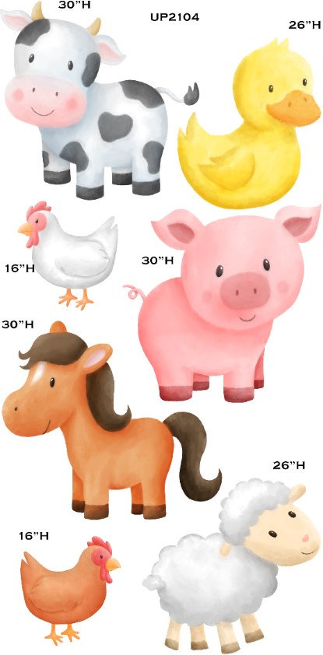 Farm Animals Coroplast Cutouts Props Decorations Backdrops - Etsy Australia
