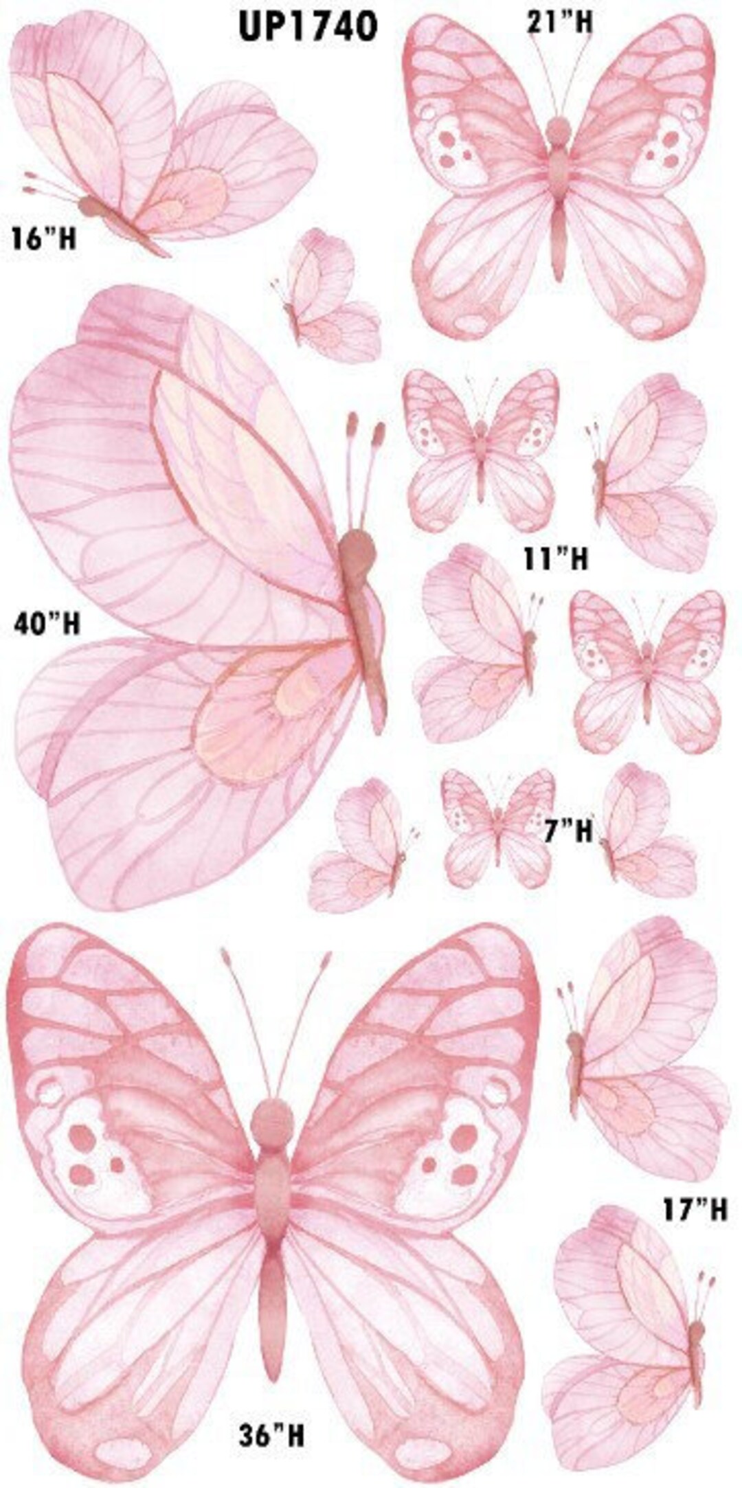 Pink Butterflies Coroplast Party Props Decorations Chiaras Backdrops ...