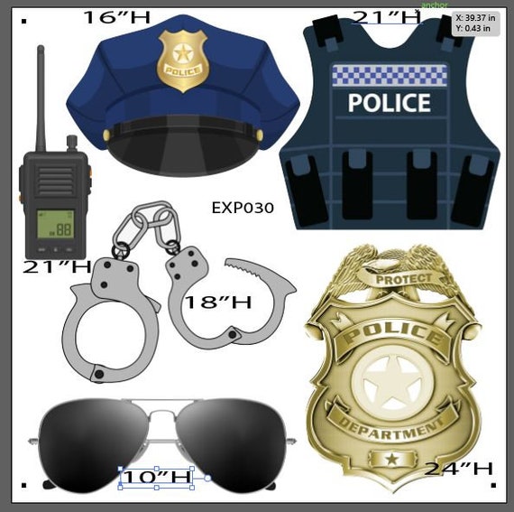 POLICE JUSTICE SHIELD Props Decorations Backdrops Cutouts - Etsy