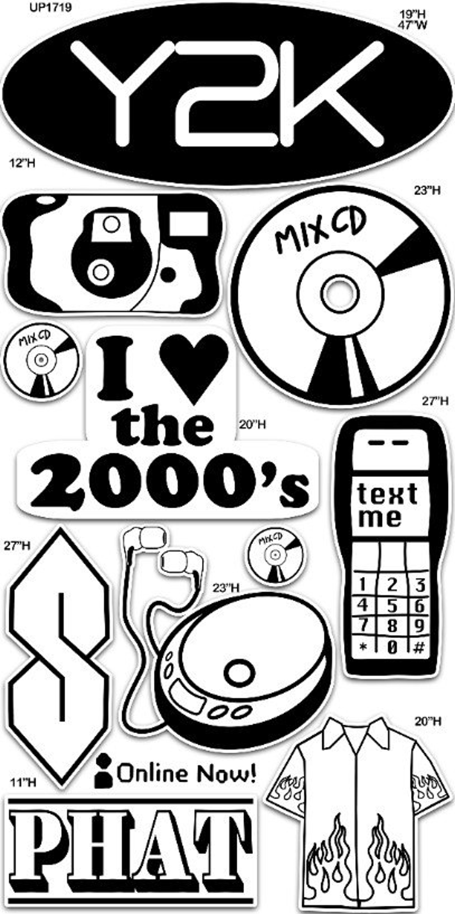 Y2K 2000's Party Props Decorations Backdrops Cutouts Signs - Etsy