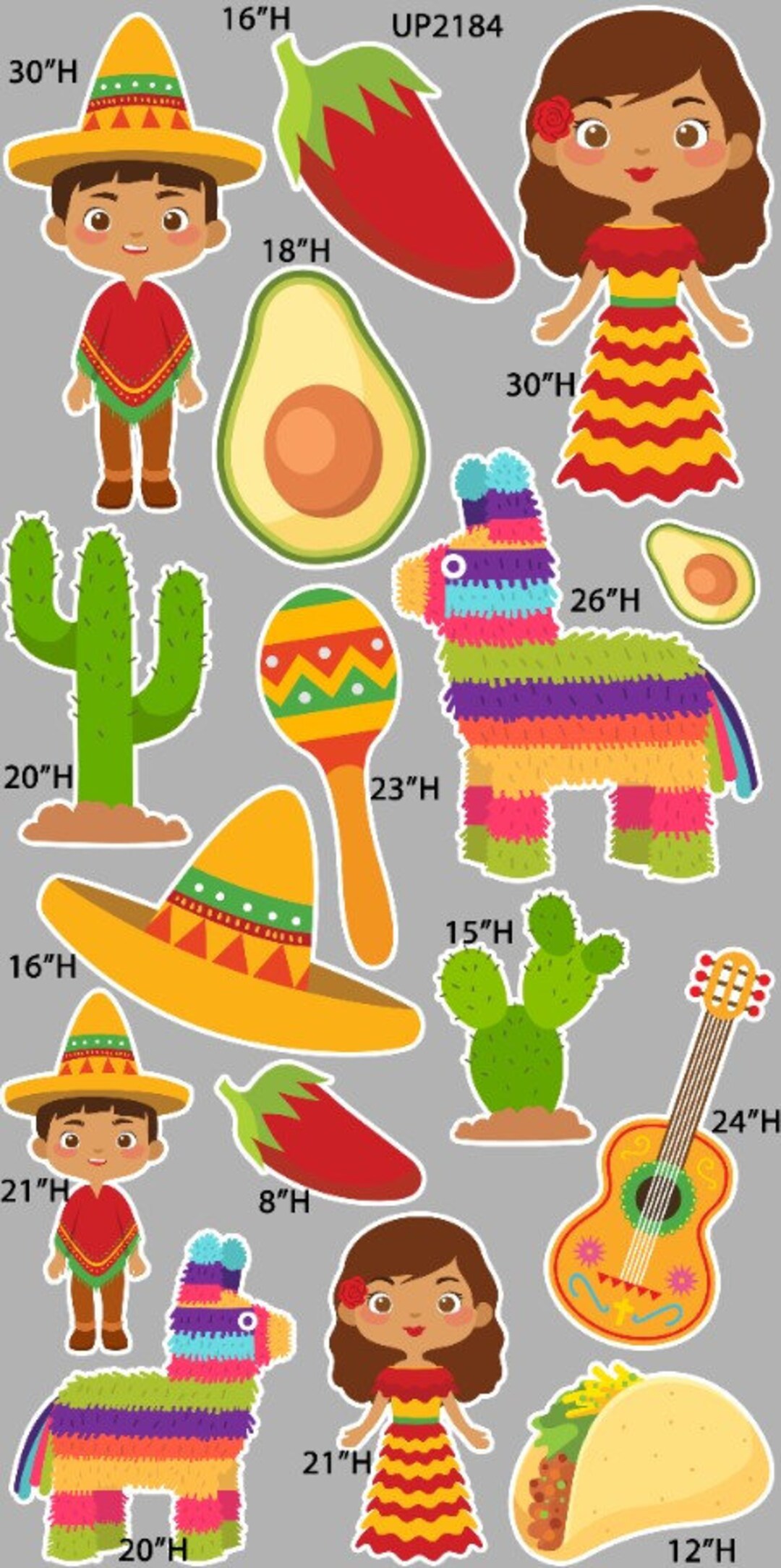 Mexicanpinata Mexico Charro Coroplast Cutout Party Props Decor - Etsy