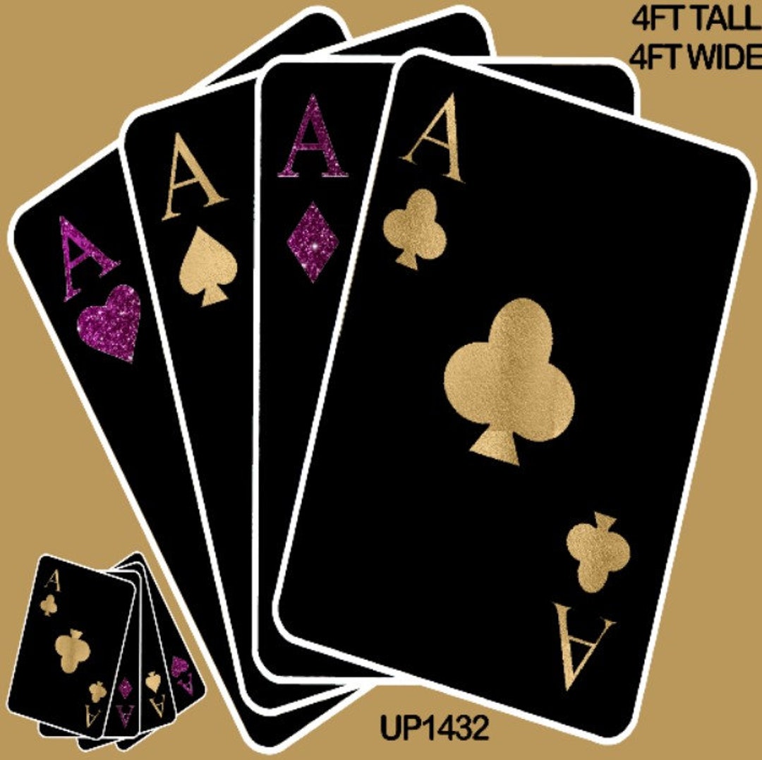 Black Ace Cards Party Props Decorations Backdrops Cutouts Signs Table ...
