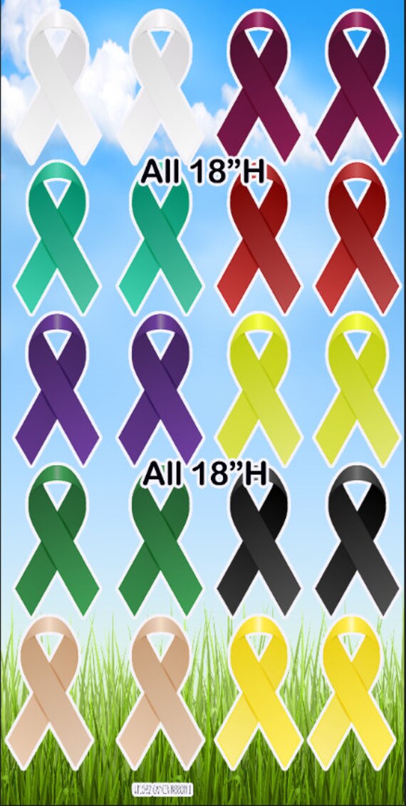 CANCER RIBBONS Assorted Set Props Decorations Backdrops - Etsy