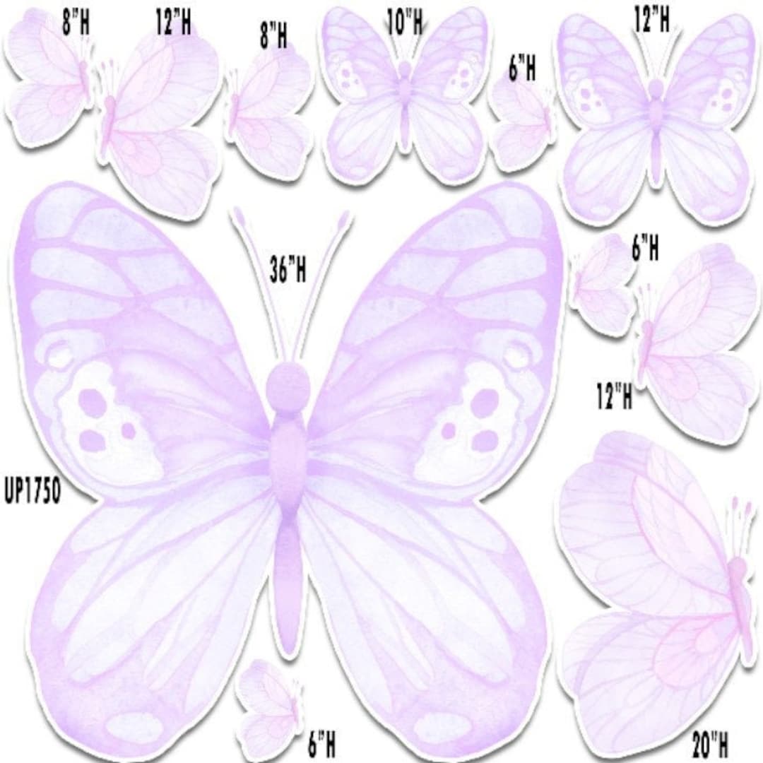 Lilac Butterflies Coroplast Party Props Decorations Backdrops Cutouts ...