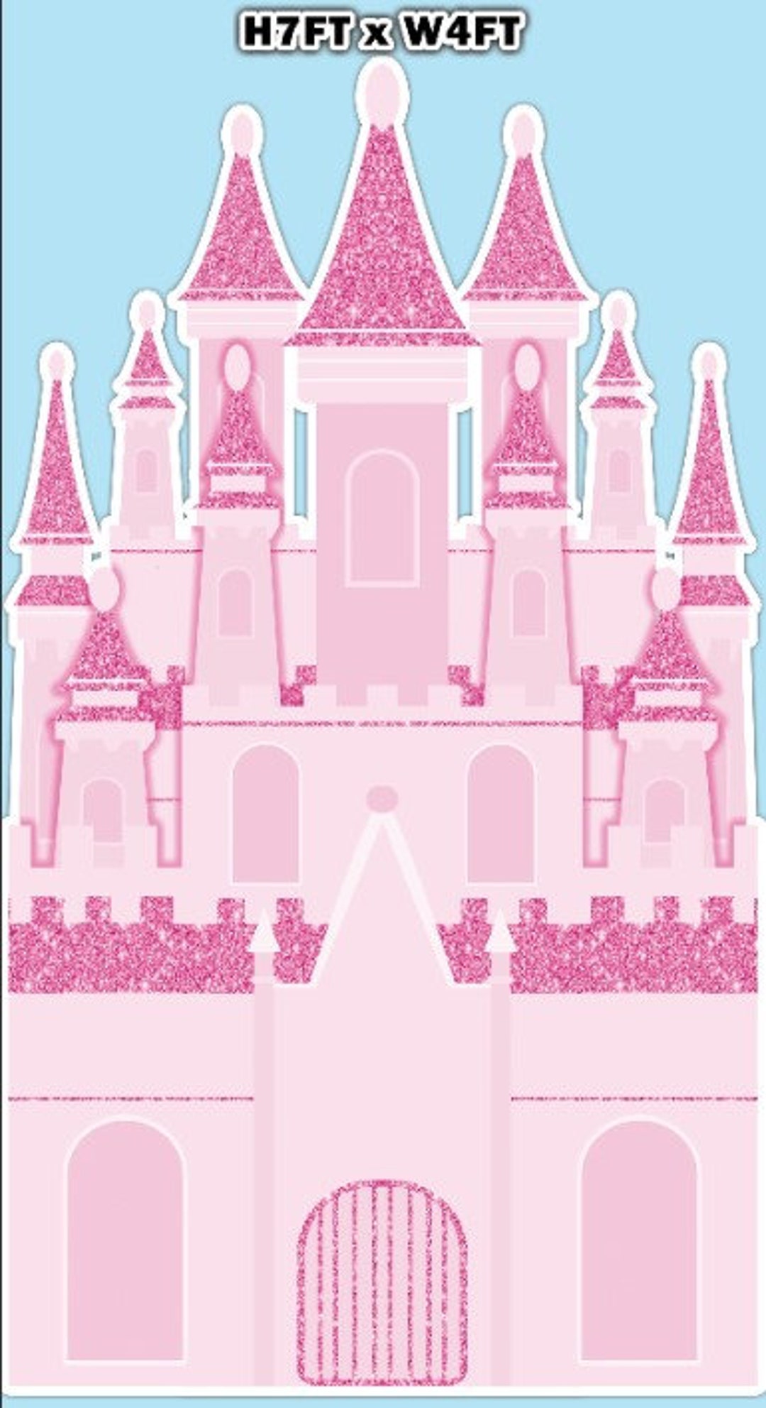 7FT PINK CASTLE Panel Party Props Decorations Backdrops Coroplast ...