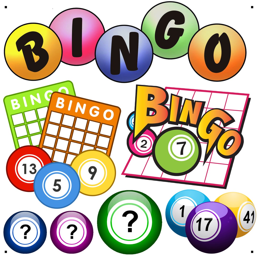 BINGO Colorful Set Party Props Decorations Backdrops Cutouts - Etsy