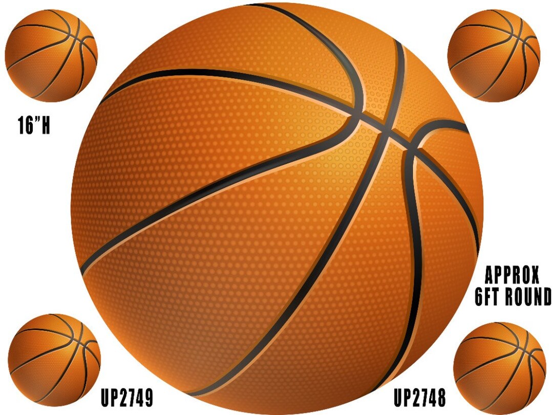 6ft Tall BASKETBALL CUTOUT Coroplast Cutouts Party Props Decorations ...