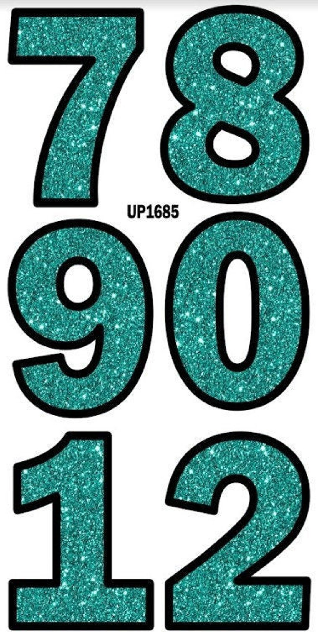 30 INCH TEAL Number Set 7-0 Party Props Backdrops Cutouts - Etsy