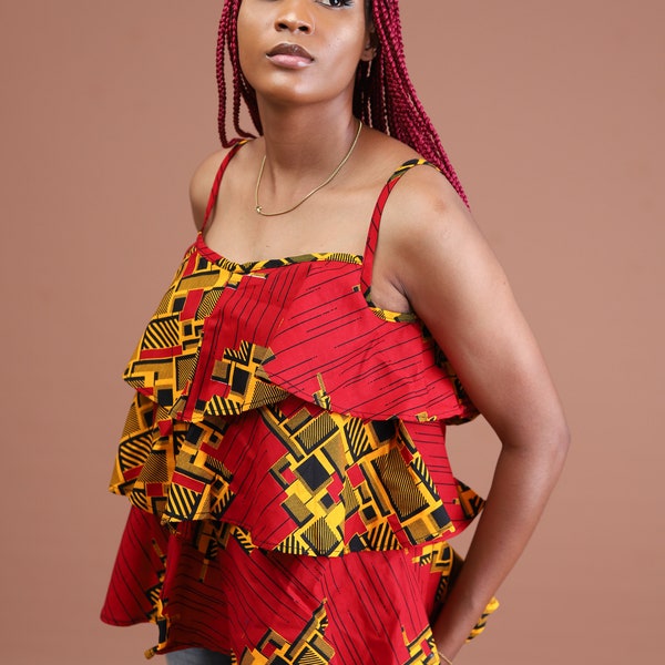 African Print Top - Etsy