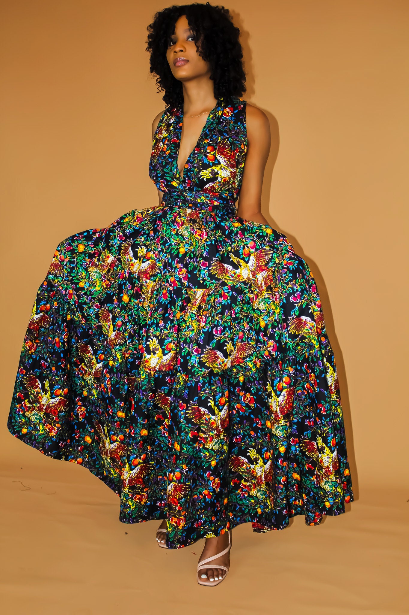 Fei Fei African Print Maxi Infinity Dress, Ankara Infinity Dress ...