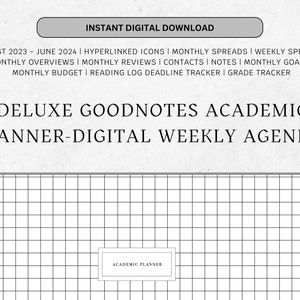 Daily Planner Printable PDF Undated Customizable Minimalist Horizontal ...