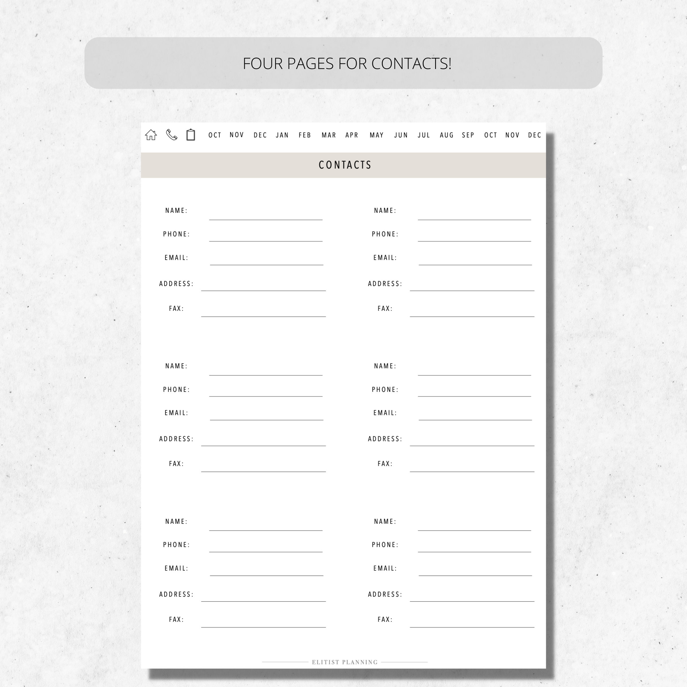 15 Month Master Plan Weekly Agenda | Digital Planner | Goodnotes ...