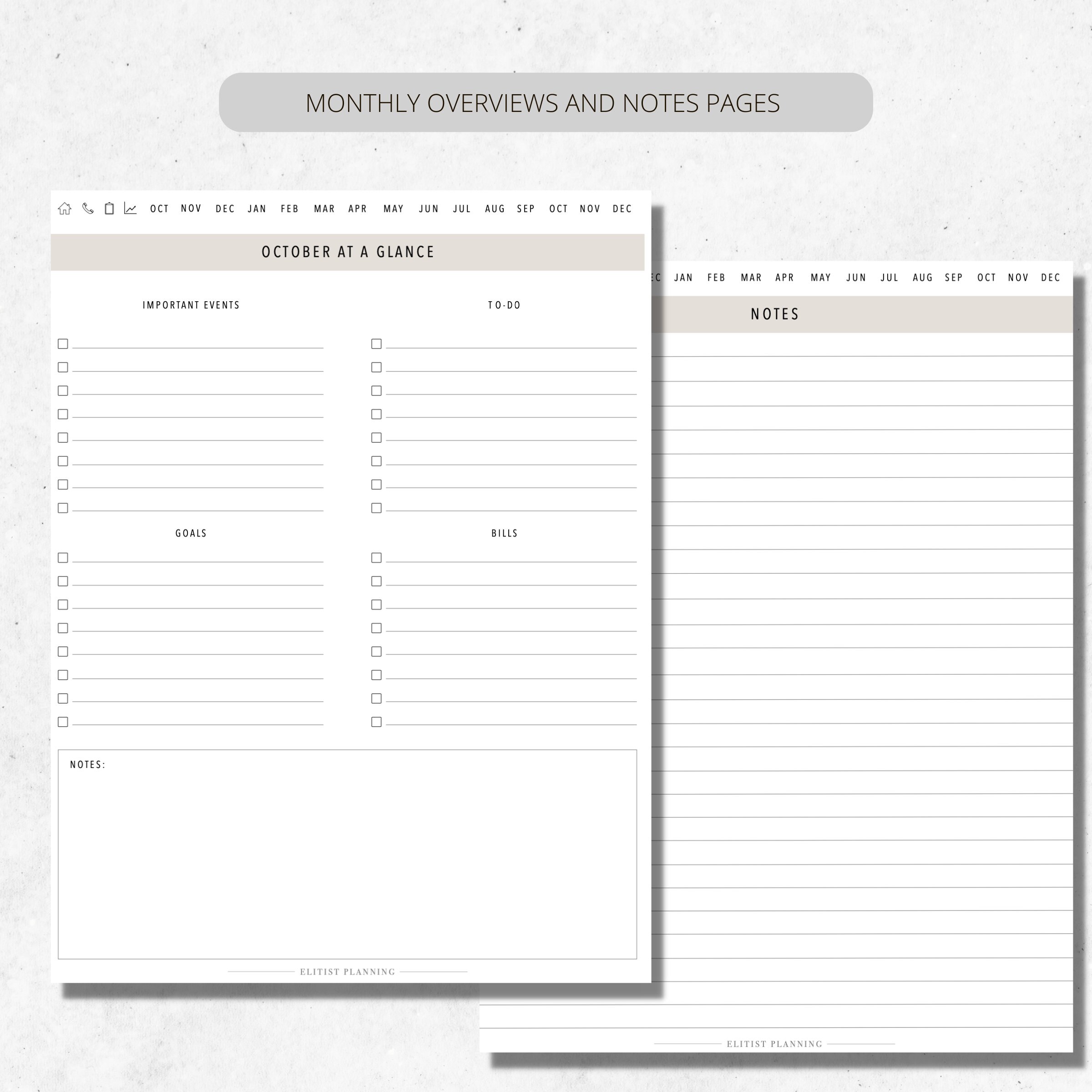 15 Month Deluxe Daily Master Plan | Digital Planner | Daily Agenda ...