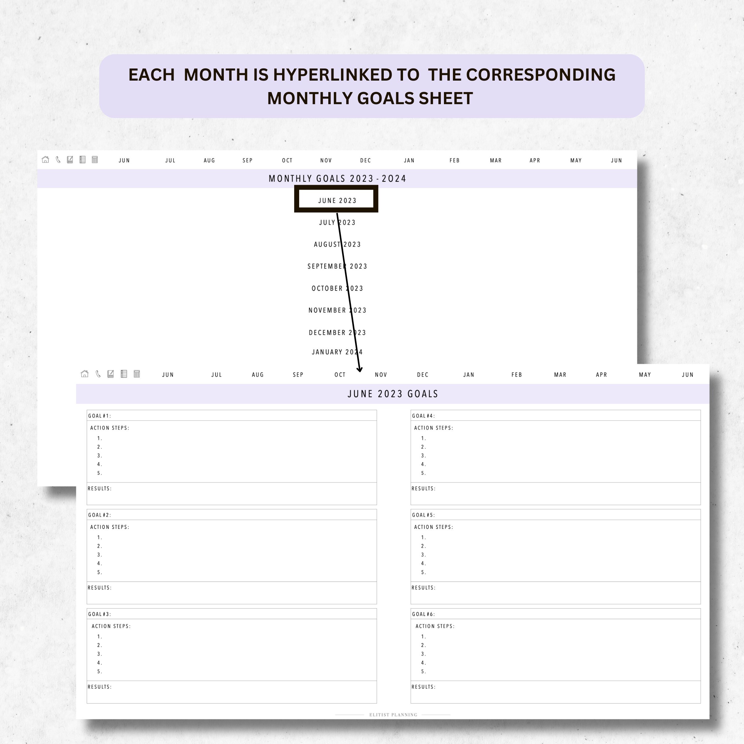 Mid-year Goodnotes Digital Monthly Planner Digital Planner - Etsy