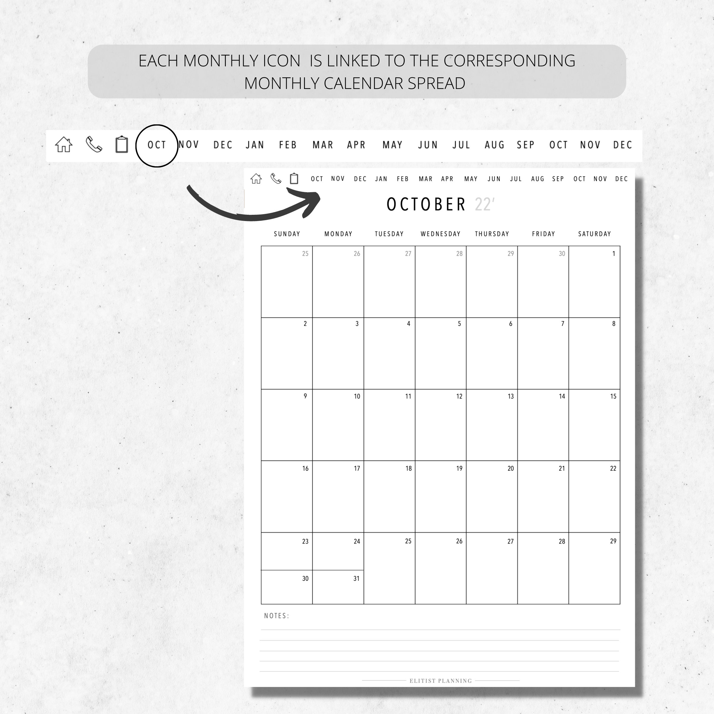 15 Month Master Plan Weekly Agenda Digital Planner Goodnotes October ...