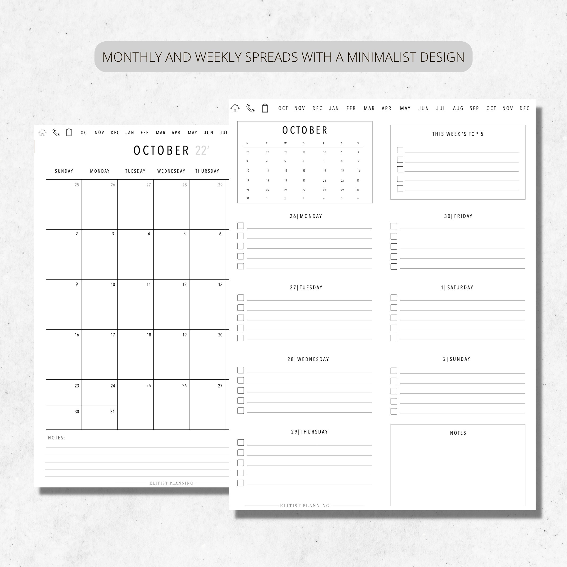 15 Month Master Plan Weekly Agenda Digital Planner Goodnotes October ...