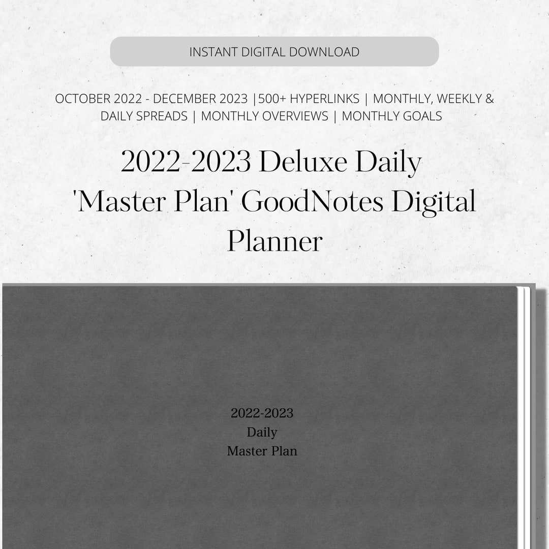 15 Month Deluxe Daily Master Plan | Daily Agenda | |digital Planner ...