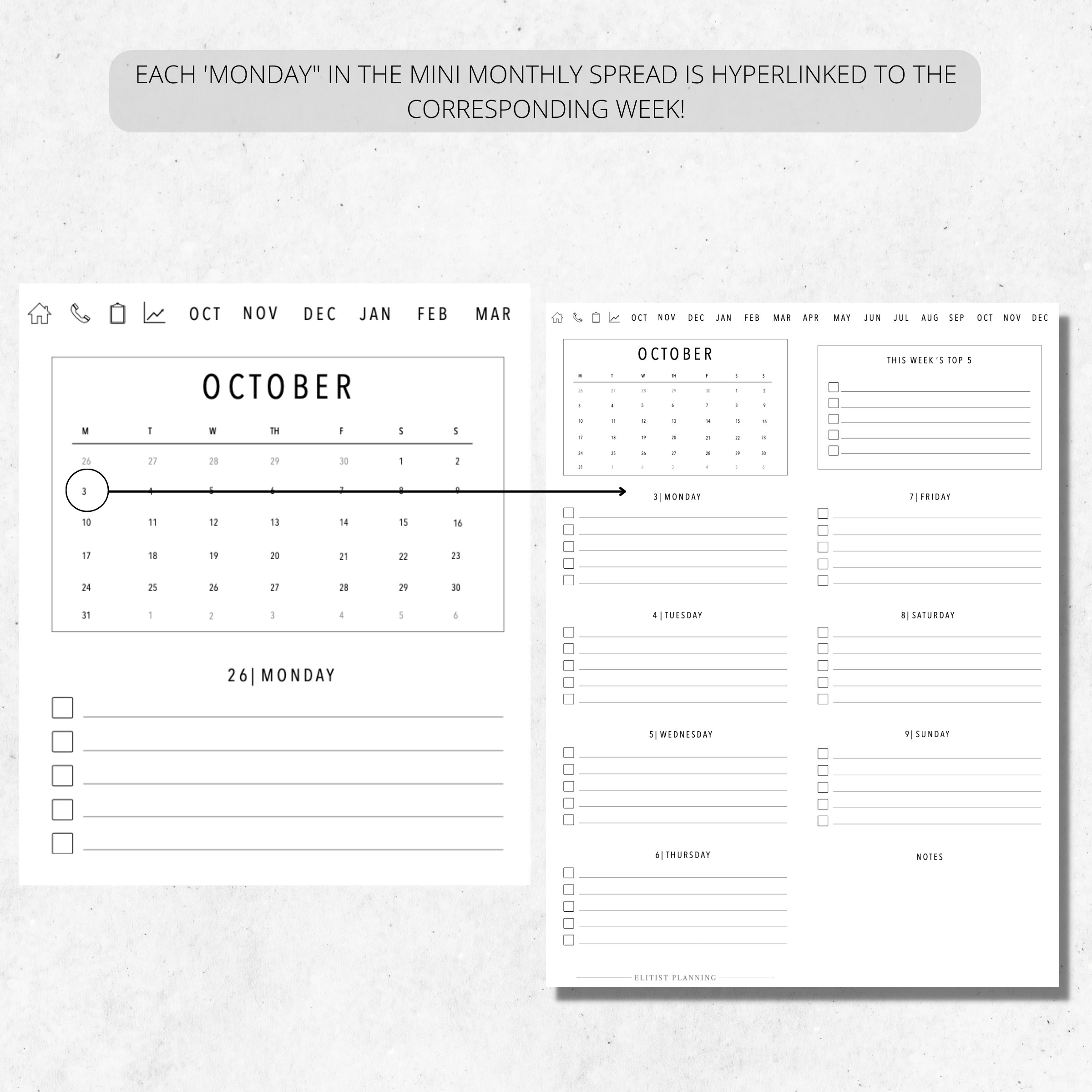 15 Month Deluxe Daily Master Plan | Digital Planner | Daily Agenda ...