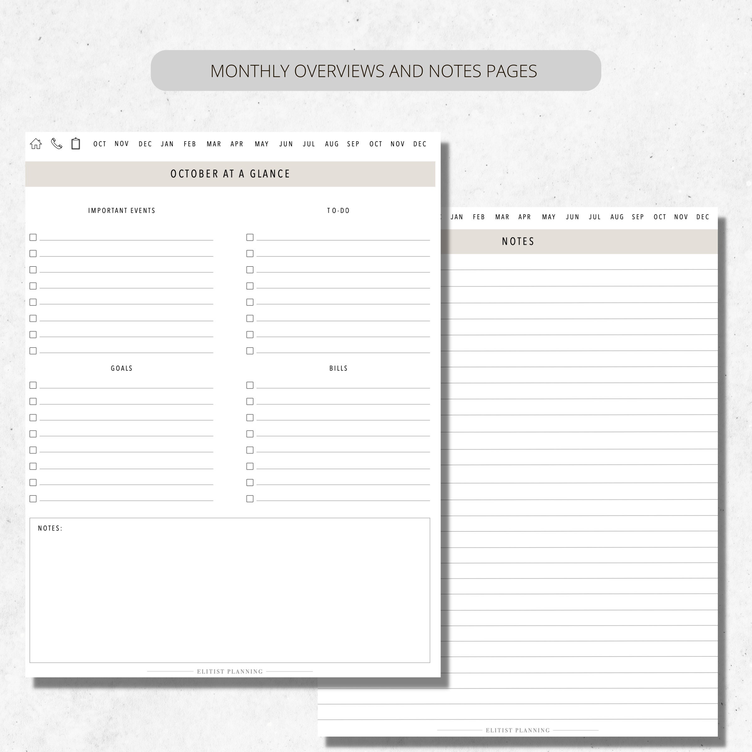 15 Month Master Plan Weekly Agenda Digital Planner Goodnotes October ...