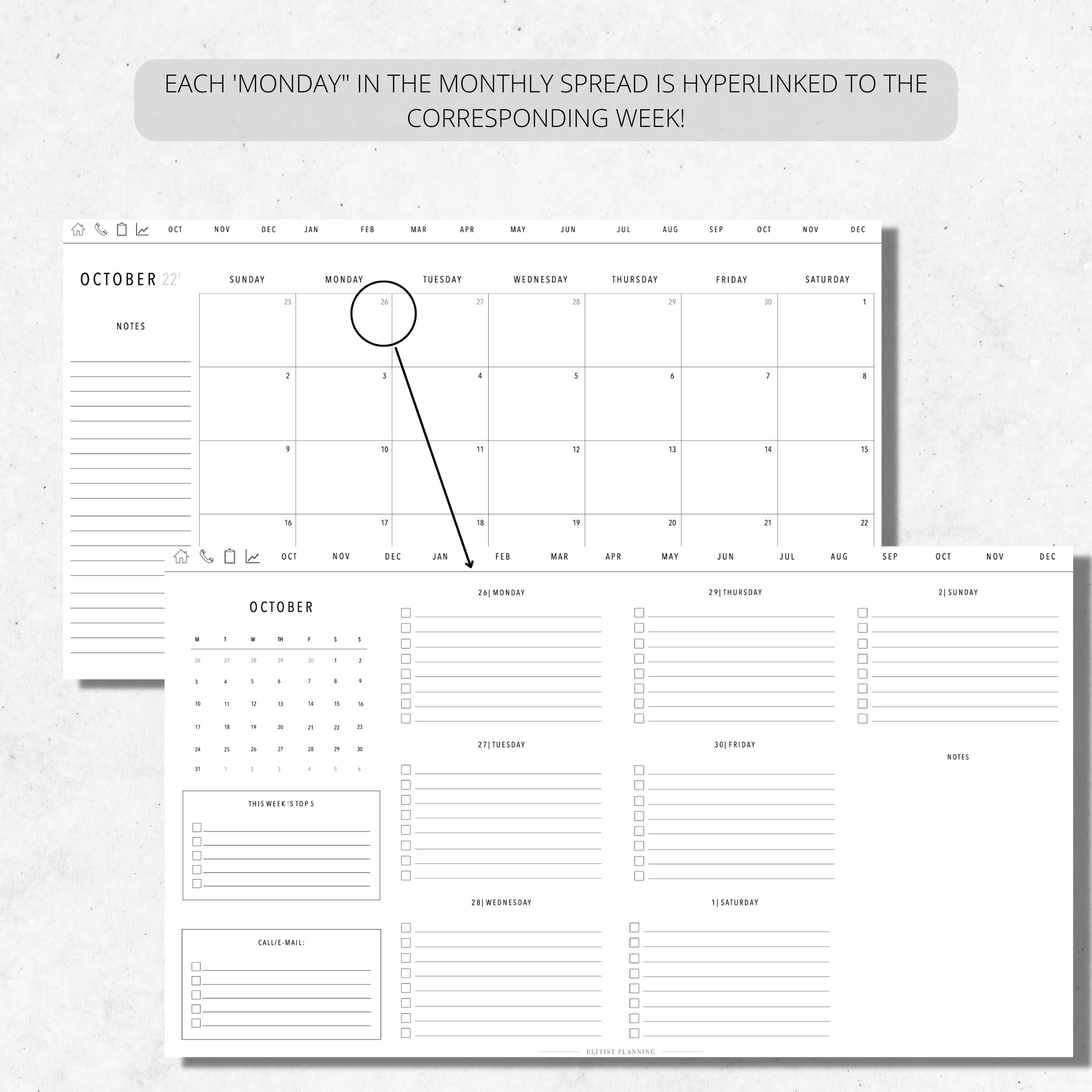 15 Month Deluxe Master Plan Weekly Agenda | Digital Planner | Goodnotes ...