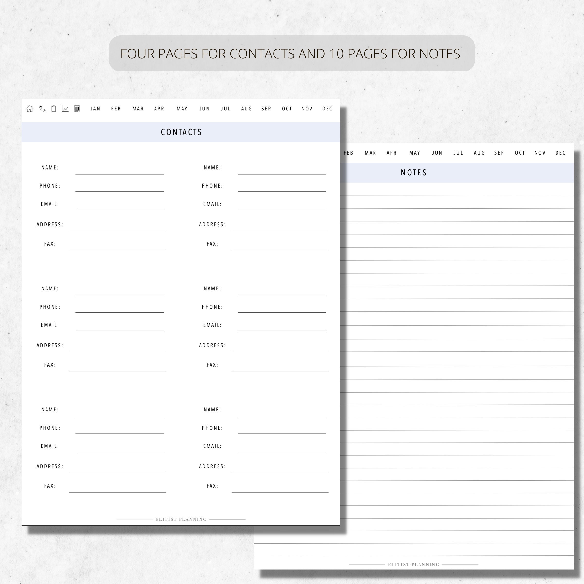 12 Month Goodnotes Digital Daily Agenda | Digital Planner | Goodnotes ...