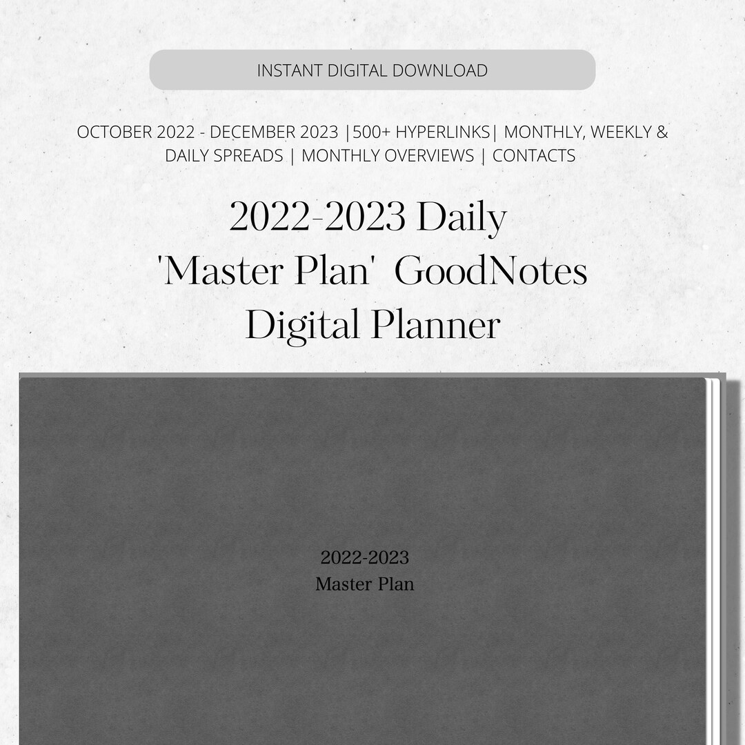 15 Month Daily Master Plan | Daily Agenda | Digital Planner | Goodnotes ...