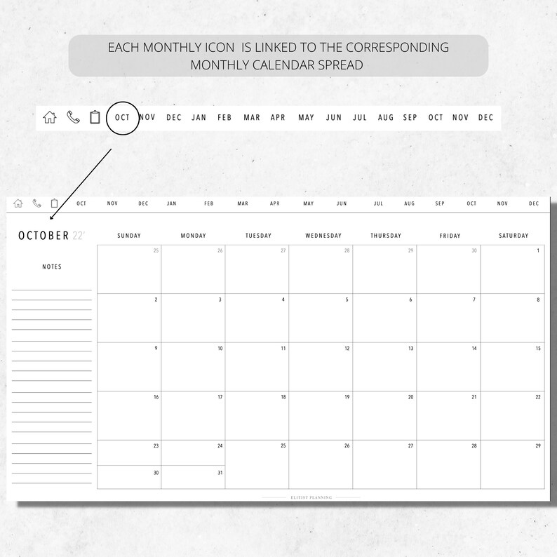 15 Month Master Plan Weekly Agenda | Digital Planner | Goodnotes ...