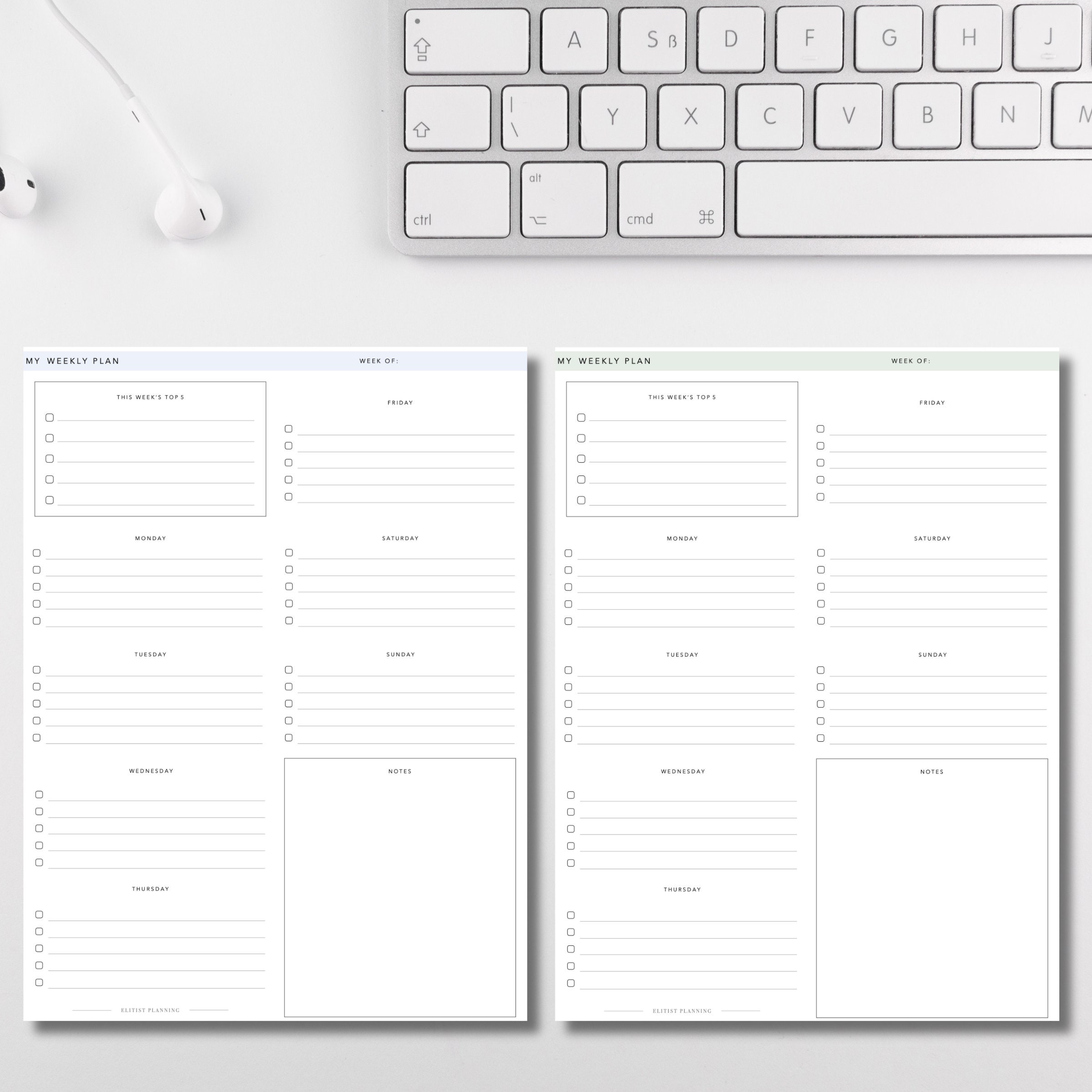 My Weekly Plan | Planner Printable | Weekly Planner | Customizable PDF ...