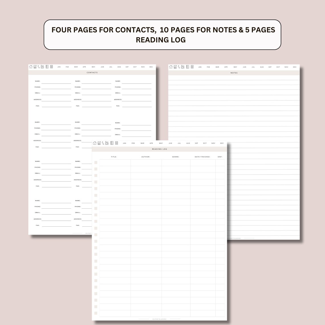 12 Month Daily Planner | Digital Planner | Goodnotes | January 2024 ...