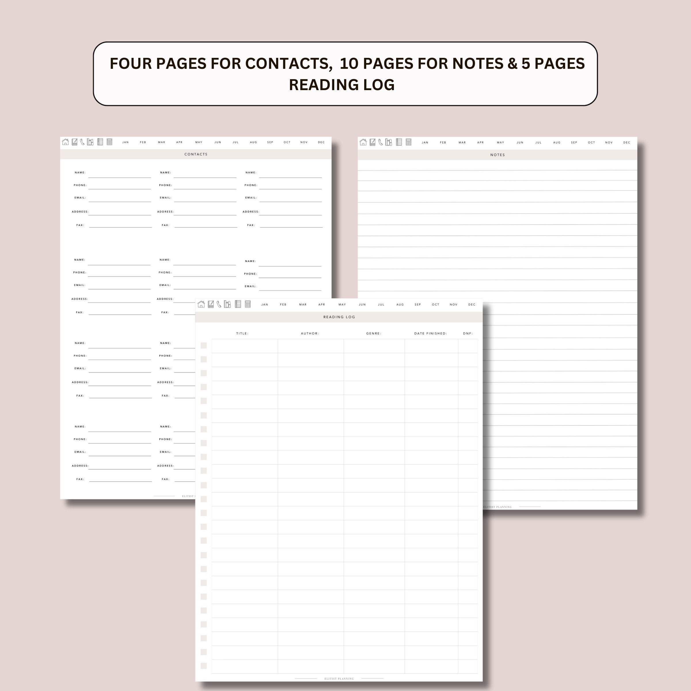 12 Month Daily Planner | Digital Planner | Goodnotes | January 2024 ...
