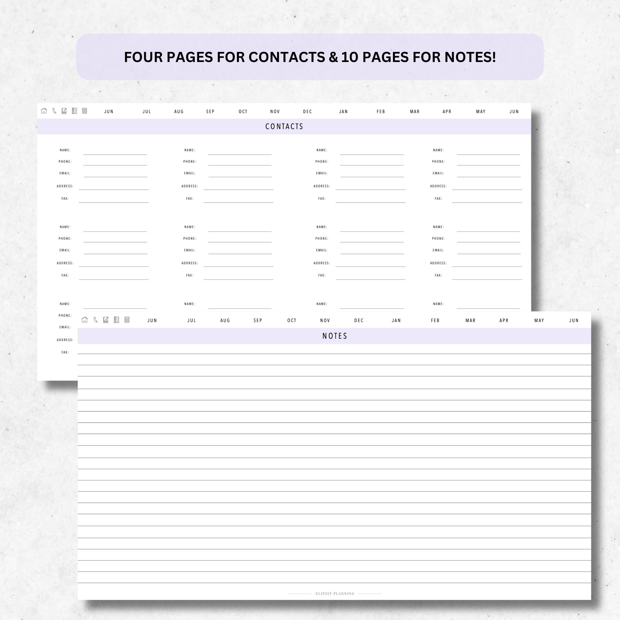 Mid-year Goodnotes Digital Monthly Planner | Digital Planner ...